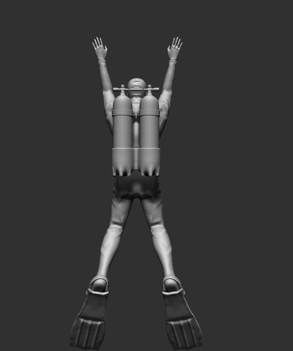 Diver free 3D model | CGTrader