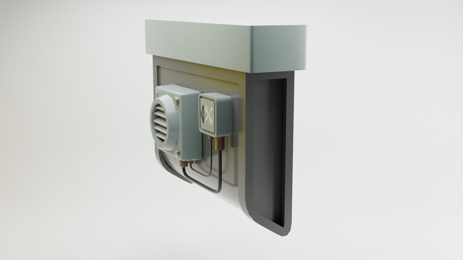 3D model Air conditioning Game Ready - Low Poly Model VR / AR / low ...