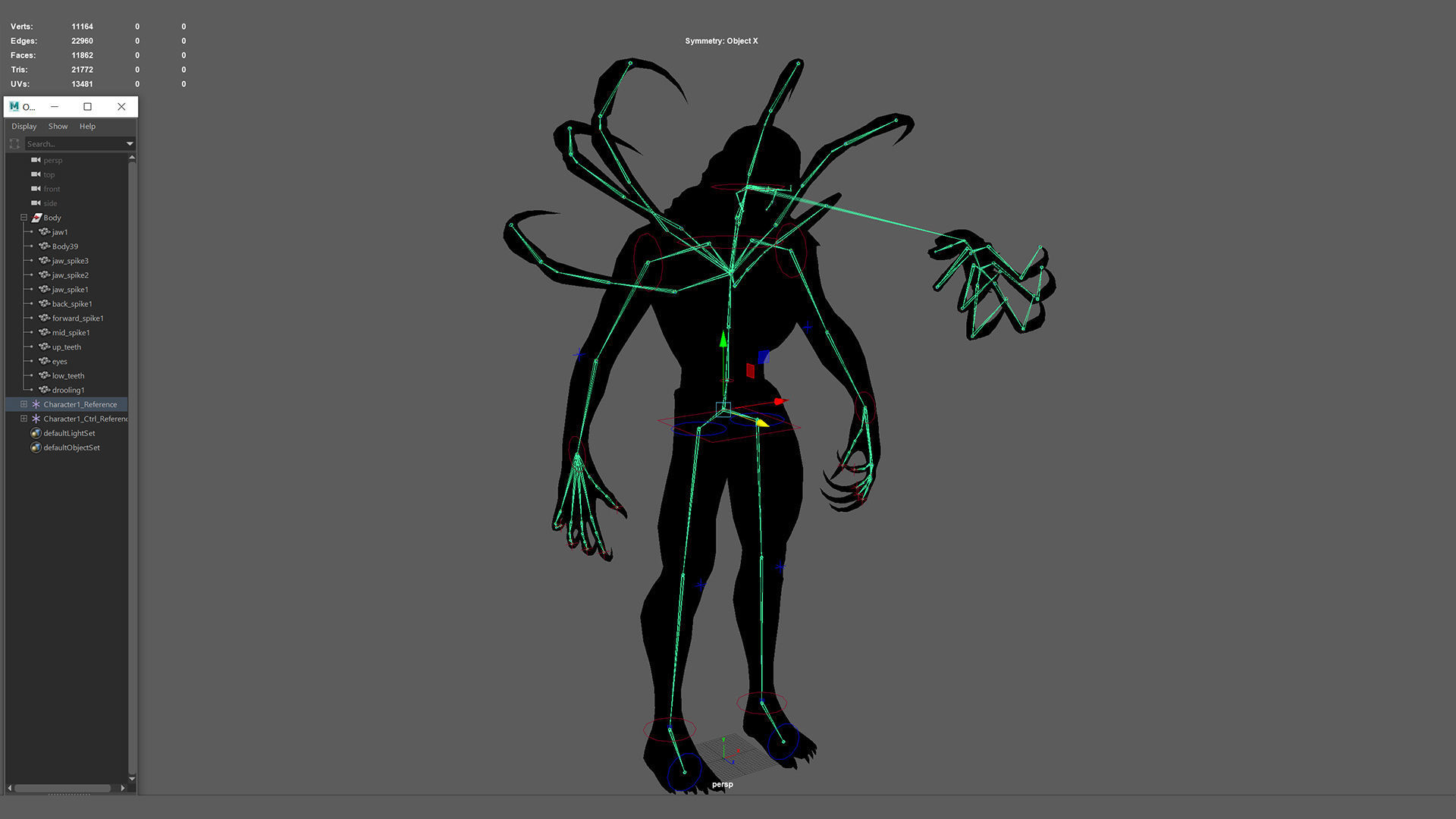 3D model MutantMonster10 symbiote creature VR / AR / low-poly rigged ...