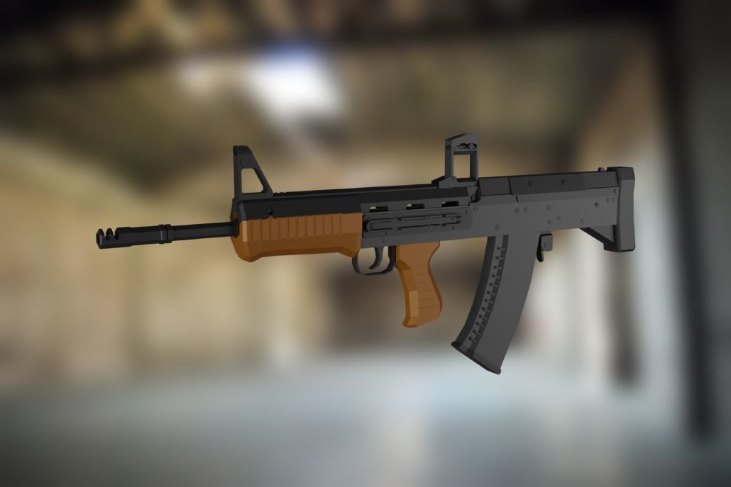 Assault Machine Guns Pack Low-Poly style 3D model rigged | CGTrader