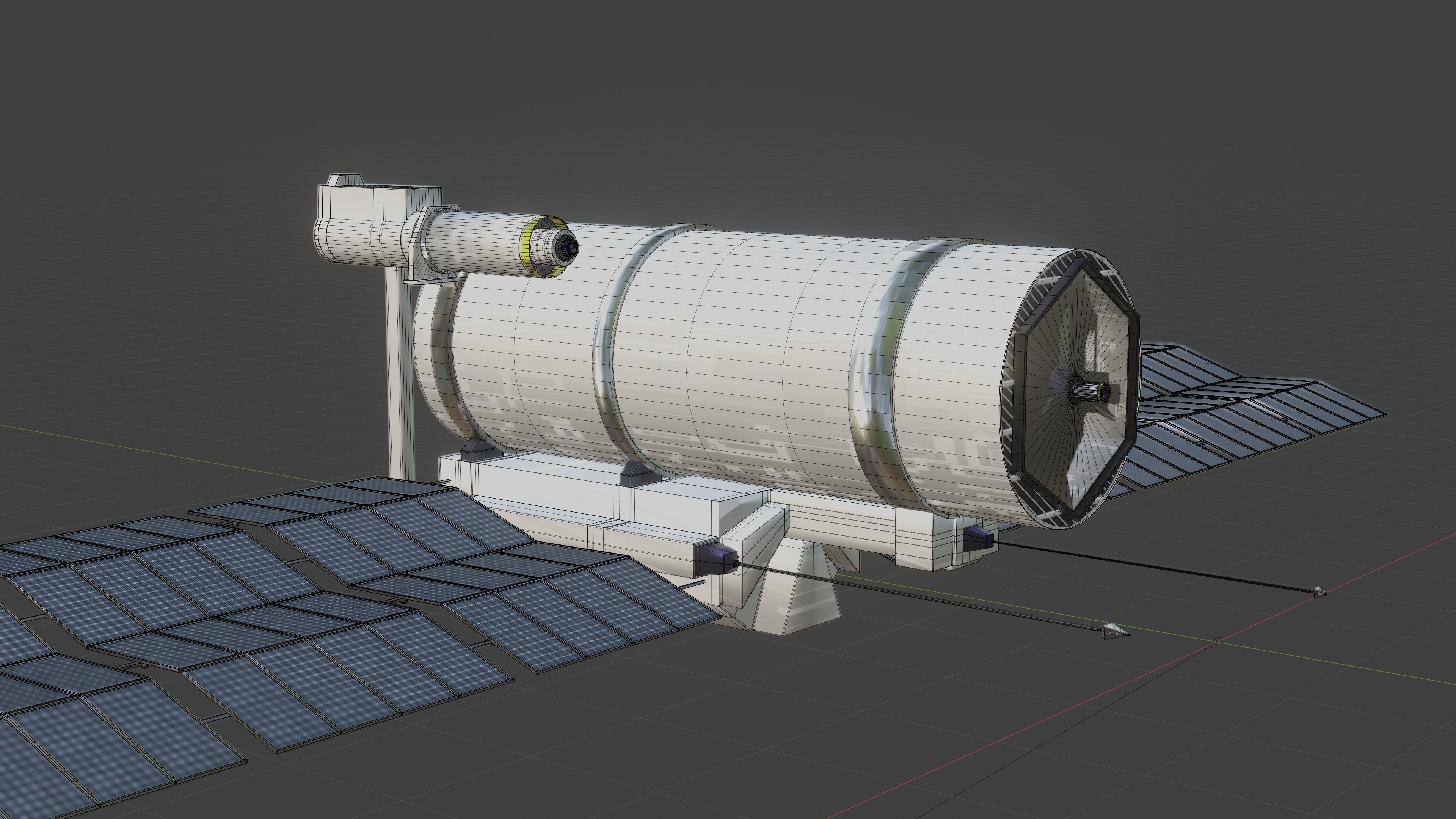 3D model Space laser satellite defence system VR / AR / low-poly | CGTrader