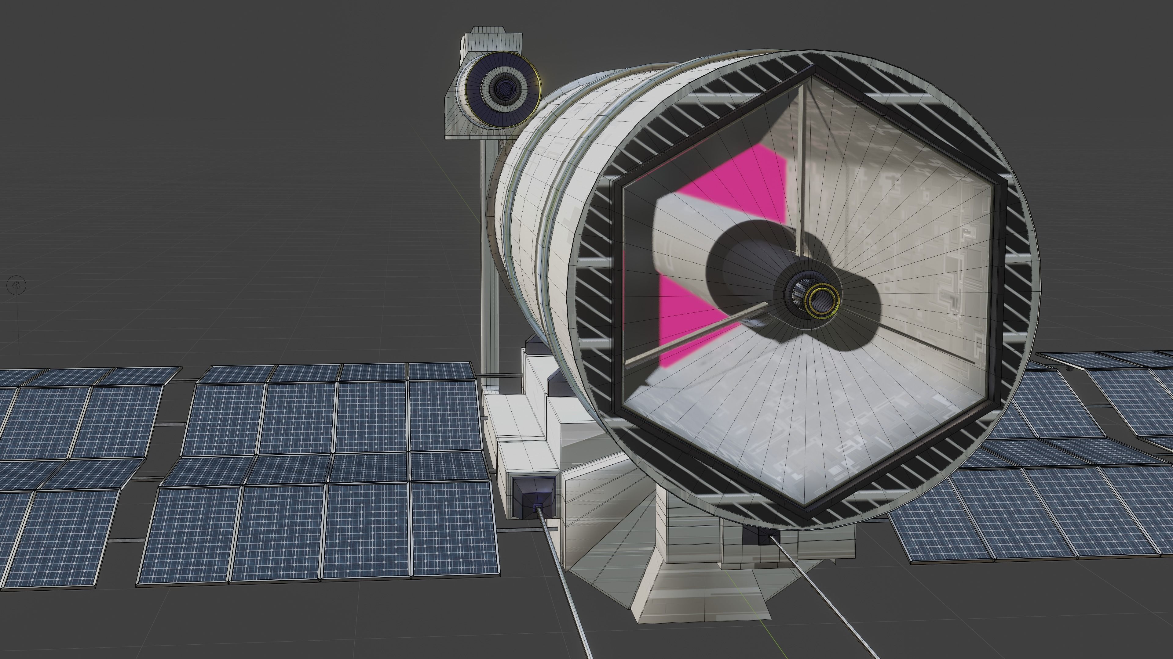 3D model Space laser satellite defence system VR / AR / low-poly | CGTrader