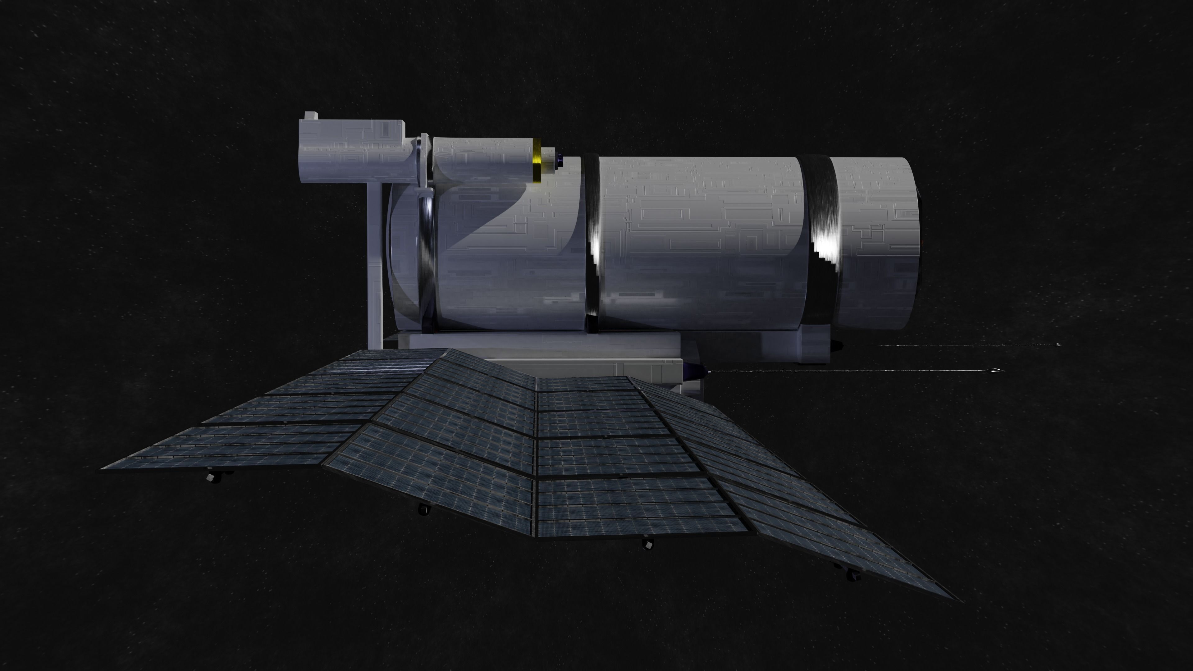 3D model Space laser satellite defence system VR / AR / low-poly | CGTrader