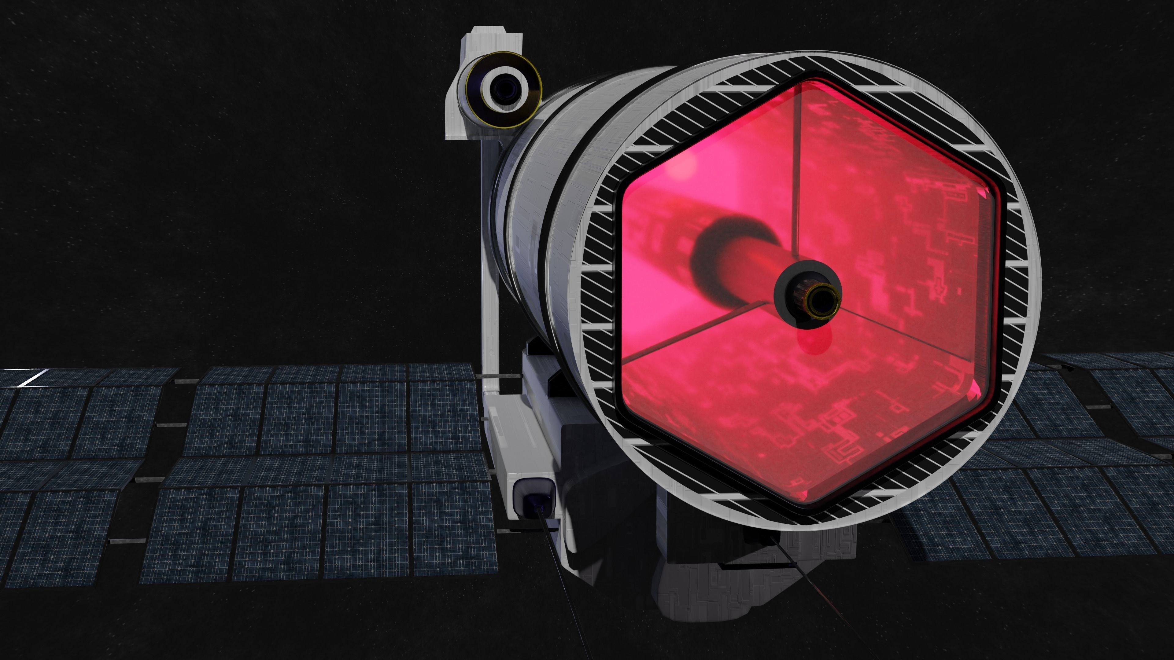 3D model Space laser satellite defence system VR / AR / low-poly | CGTrader