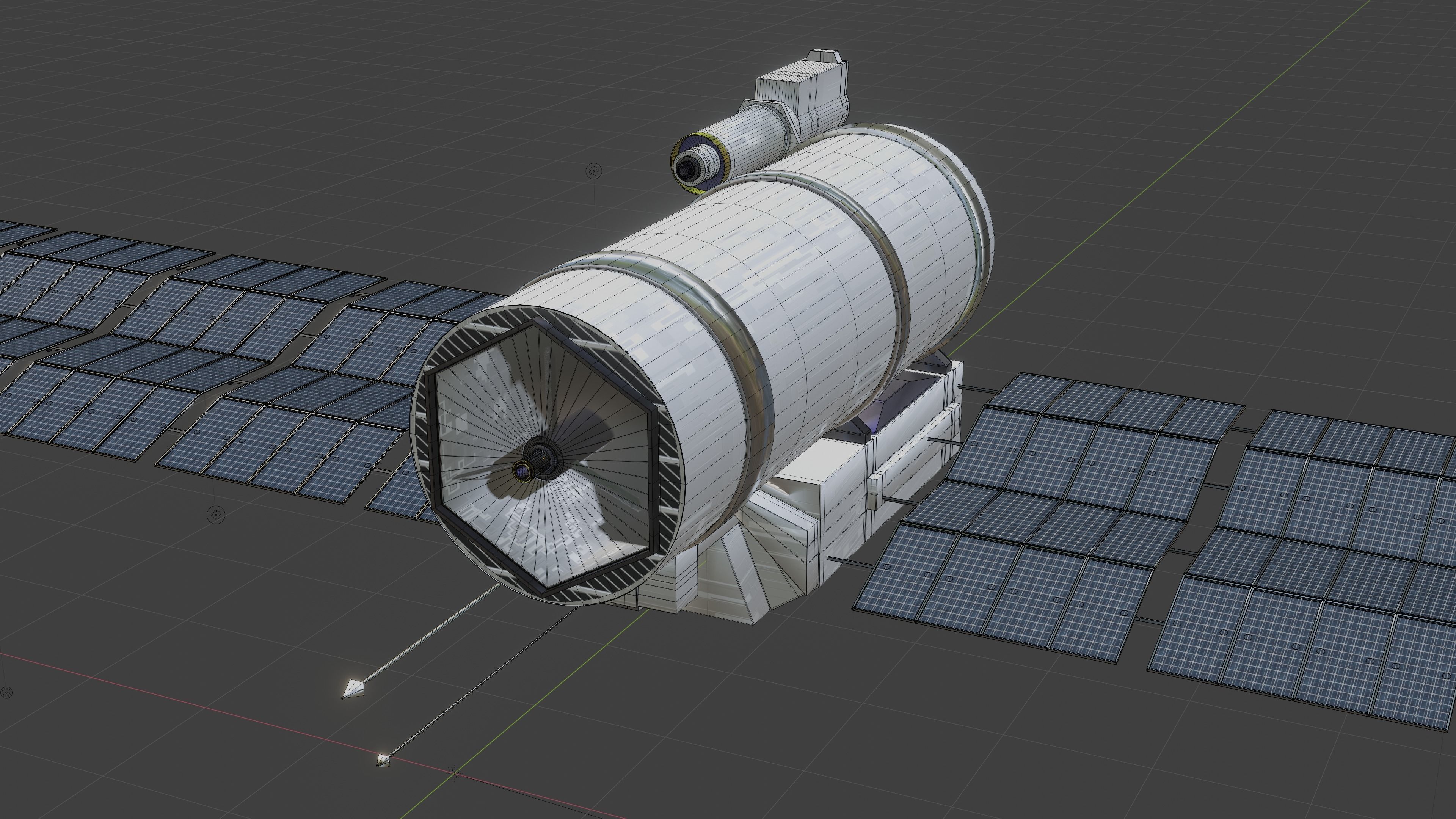 3D model Space laser satellite defence system VR / AR / low-poly | CGTrader
