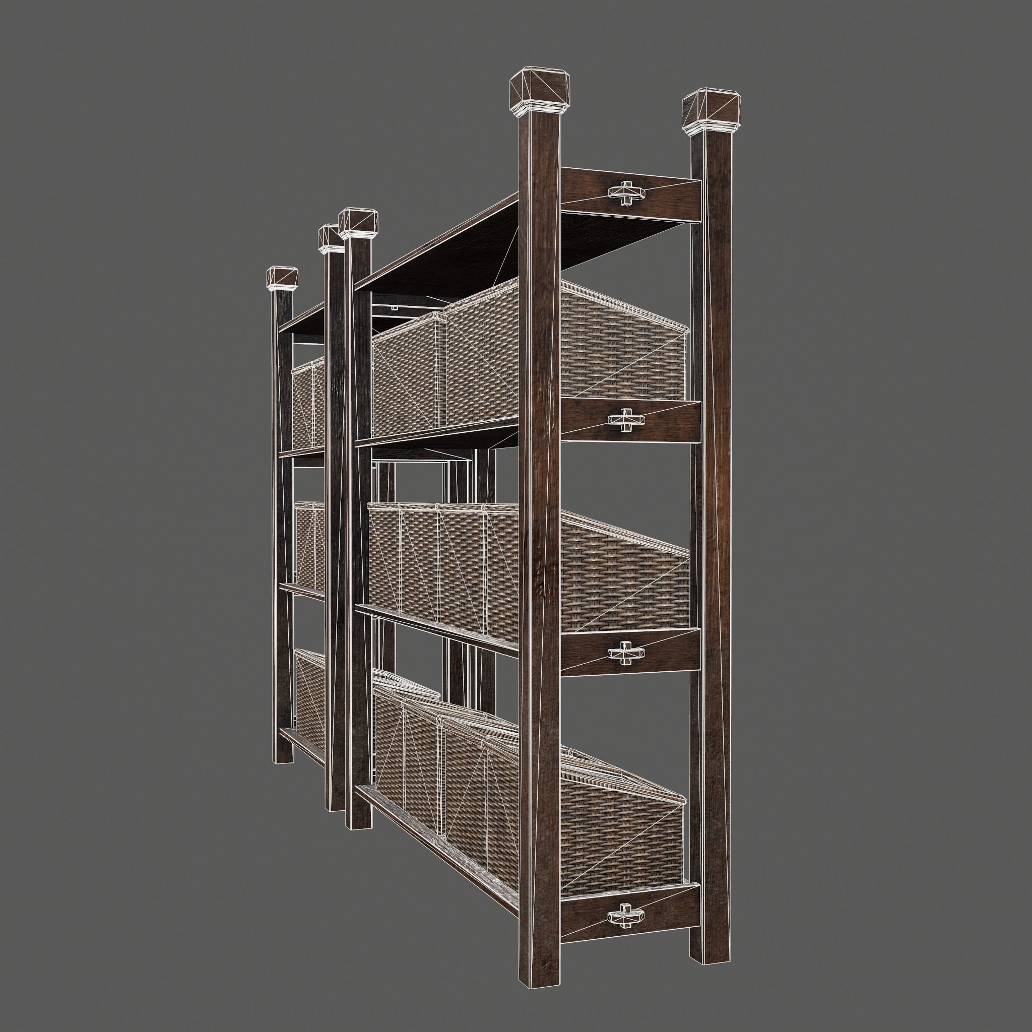 3D Model Collection Four Medieval Display Stands VR / AR / low-poly ...