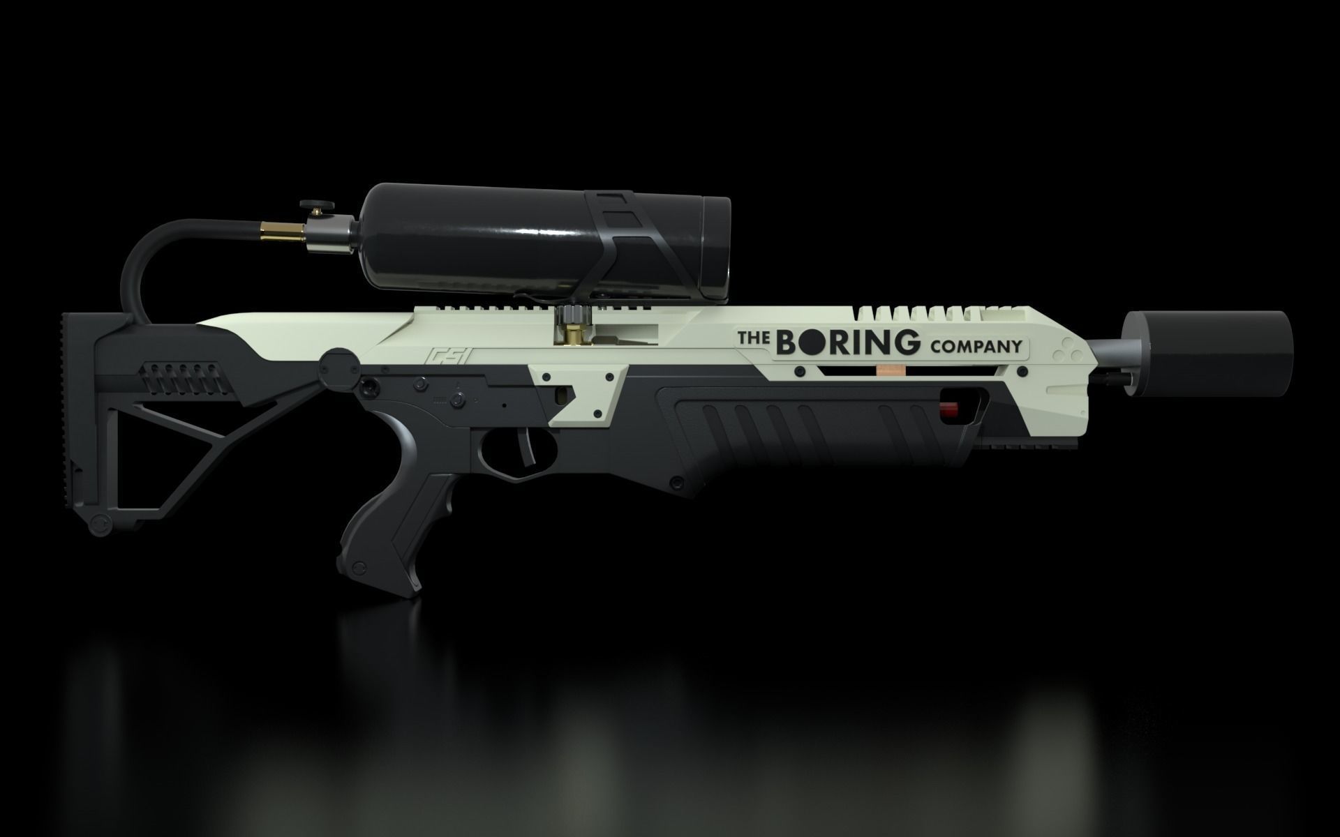 3D model The Boring Company Not a Flamethrower Gun VR / AR / low-poly ...