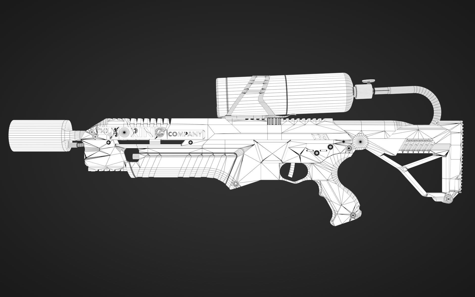 3D model The Boring Company Not a Flamethrower Gun VR / AR / low-poly ...