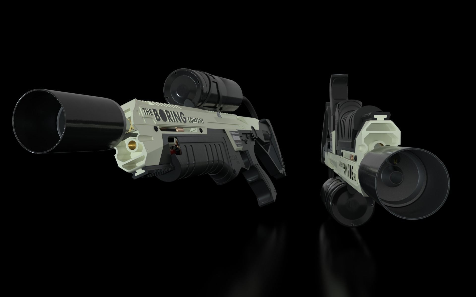 3D model The Boring Company Not a Flamethrower Gun VR / AR / low-poly ...