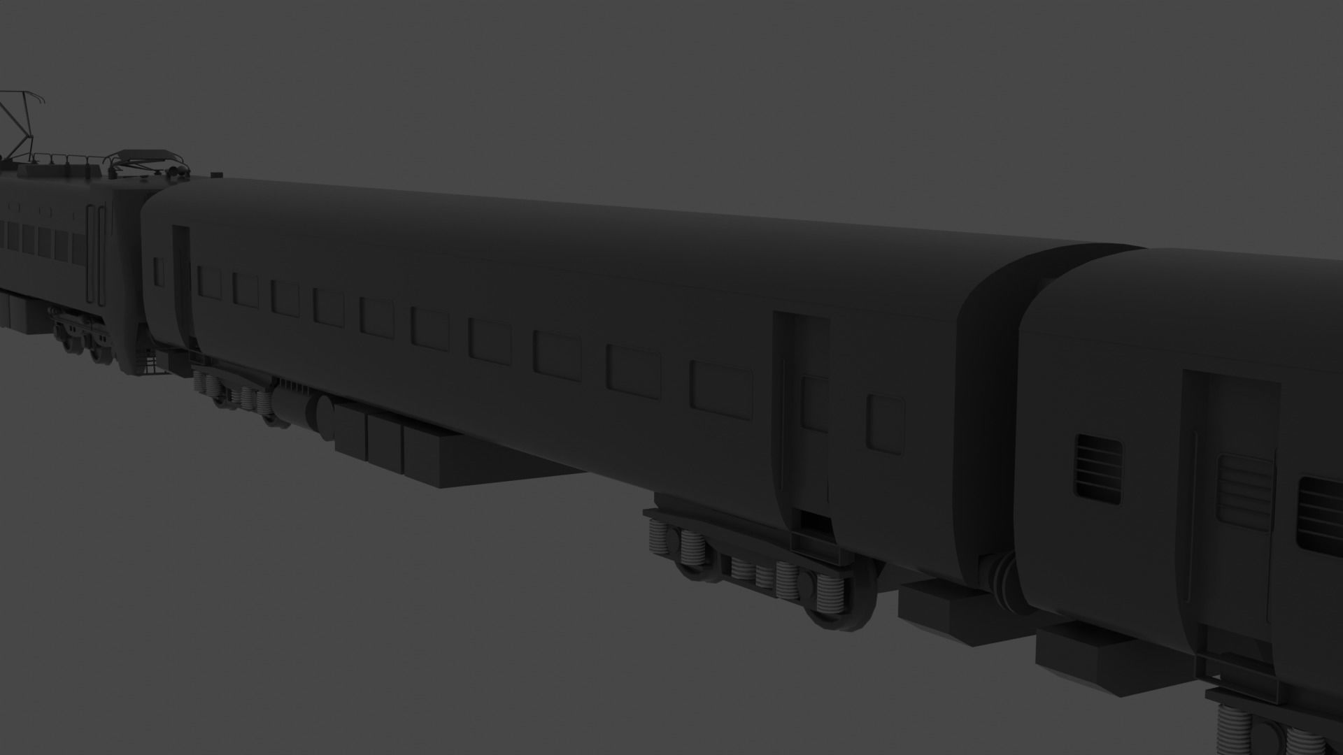 Indian locomotive and passenger coaches 3D model | CGTrader