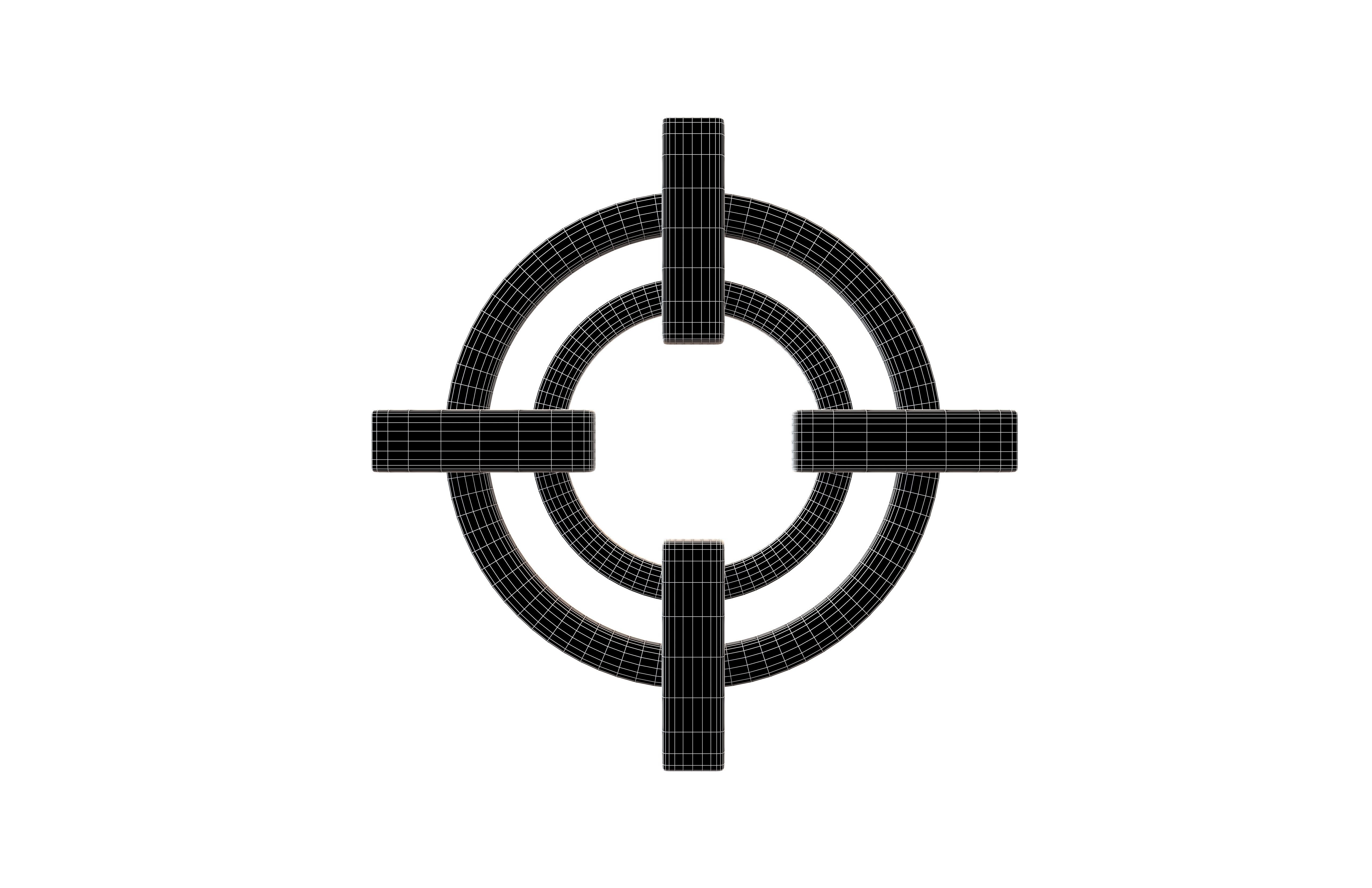 3D model Crosshair Symbol v10 001 VR / AR / low-poly | CGTrader