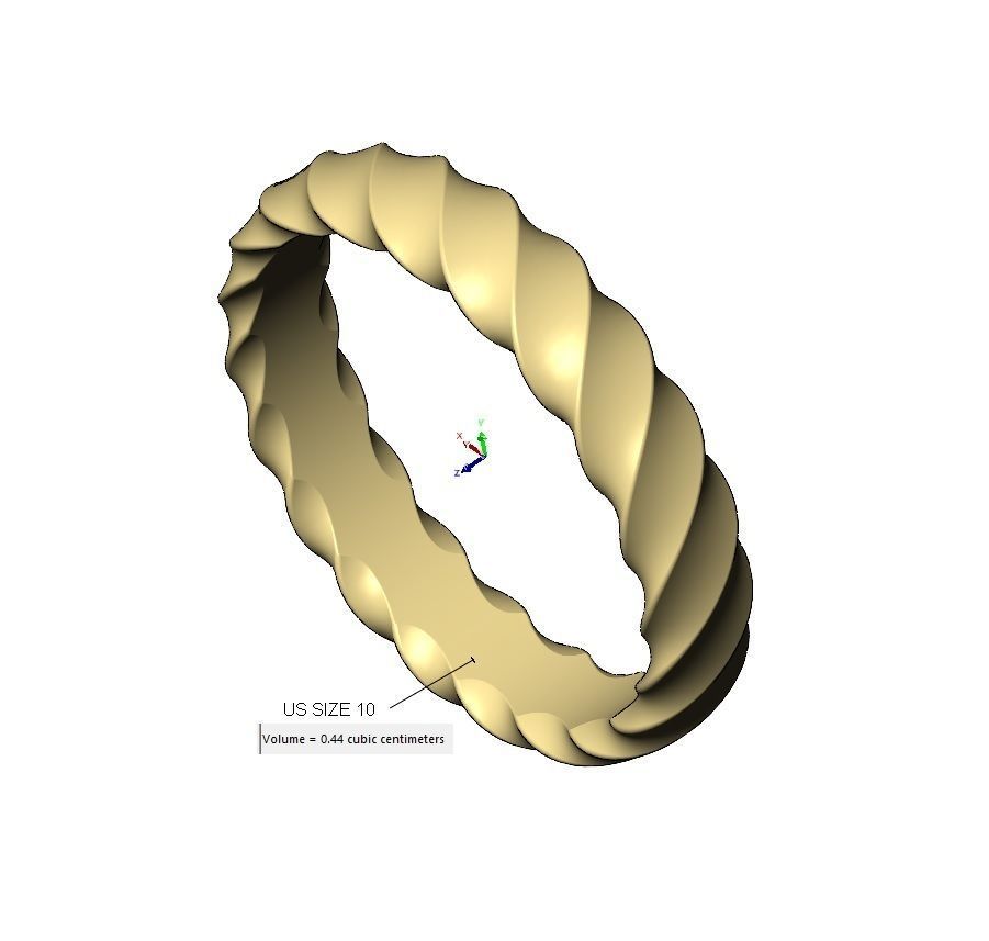 Wide twist motif band US sizes 5to10 3D model 3D printable | CGTrader