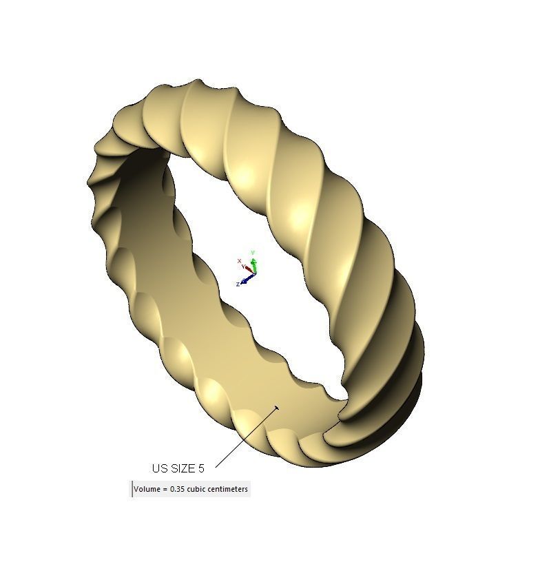 Wide twist motif band US sizes 5to10 3D model 3D printable | CGTrader