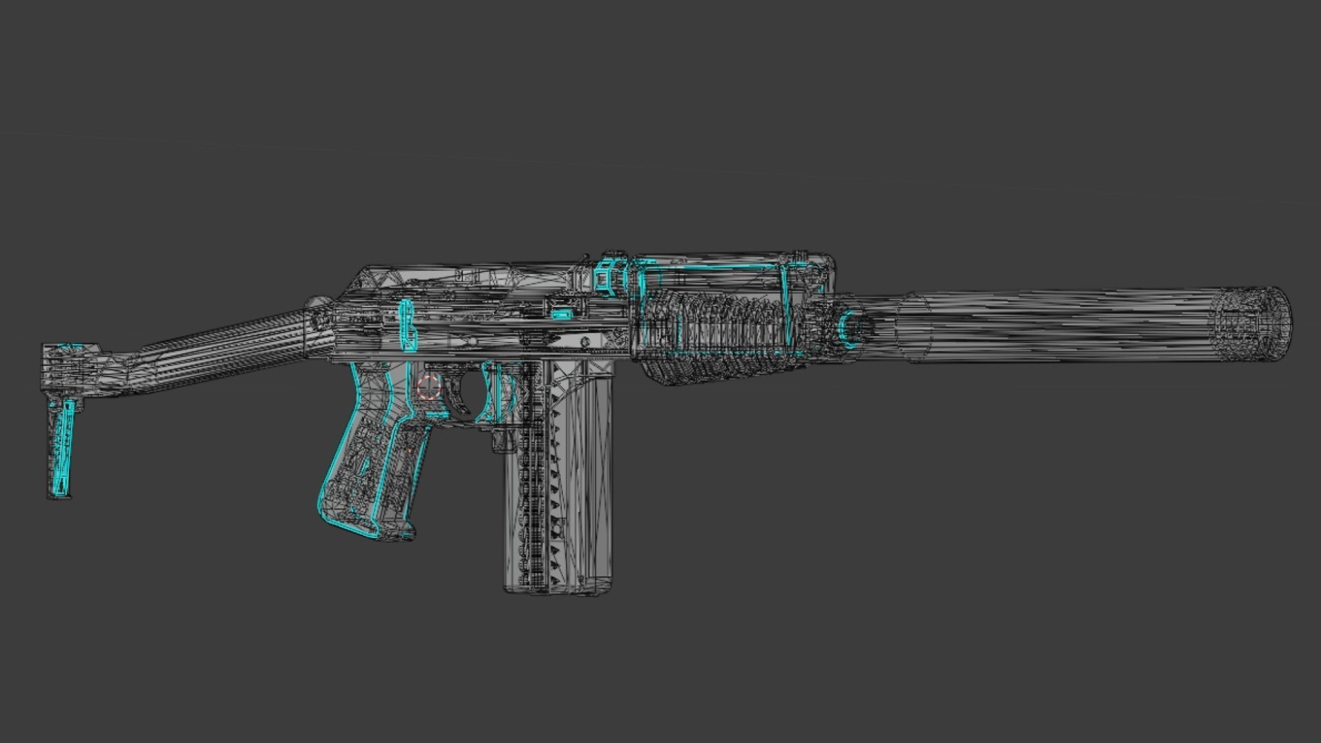 3D model Low-poly model of rifle 9A-91 with silencer VR / AR / low-poly ...