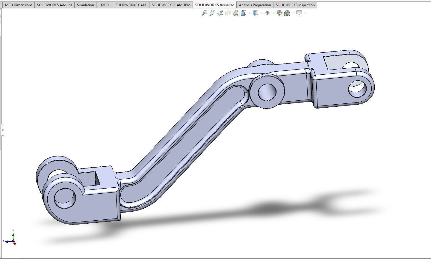 Shock Absorber Handle Clear Ready for 3D Printer Orjinal Sizes 3D model ...
