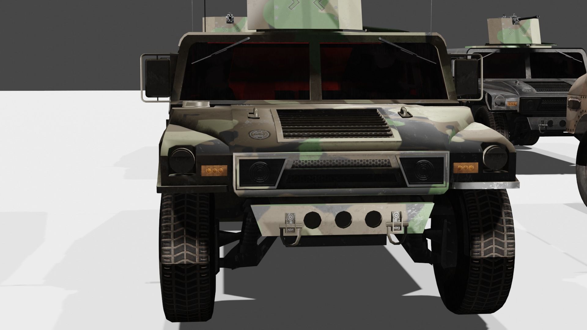 3D model Rhino Hummer Military Gun Truck VR / AR / low-poly | CGTrader