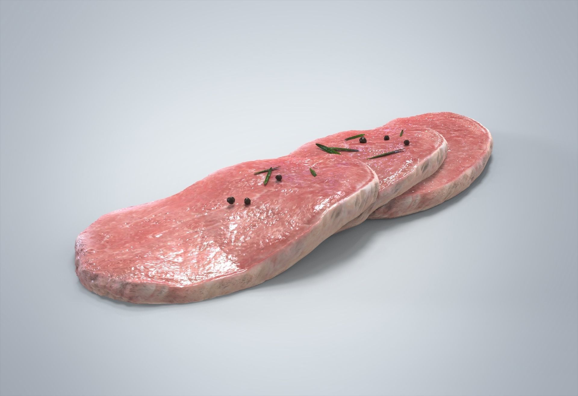 Pork chop 3d food modell 3D model | CGTrader