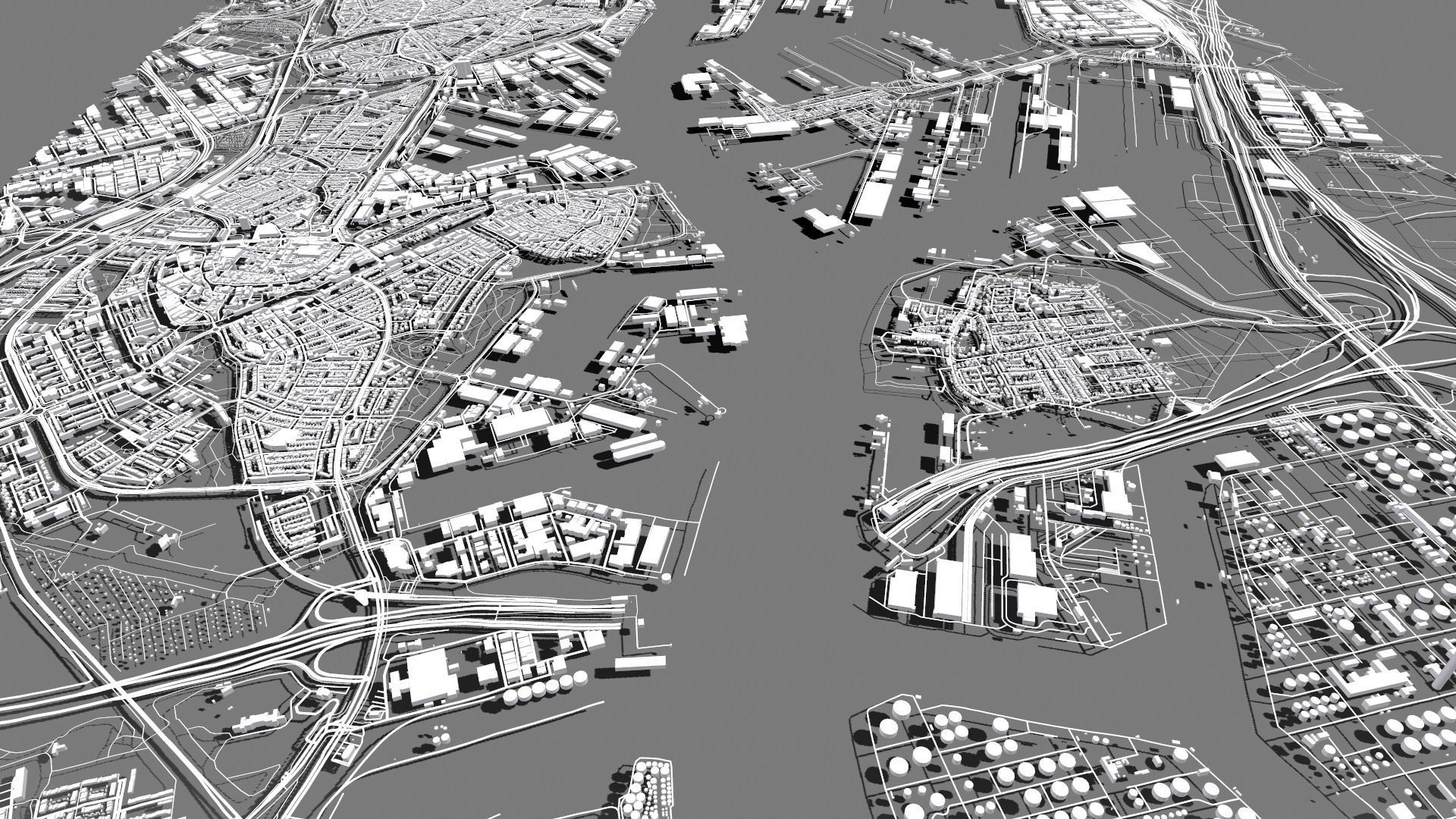Cityscape Rotterdam Netherlands 3D model | CGTrader