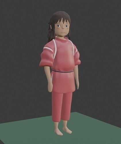 Chihiro girl clothes 3D model | CGTrader