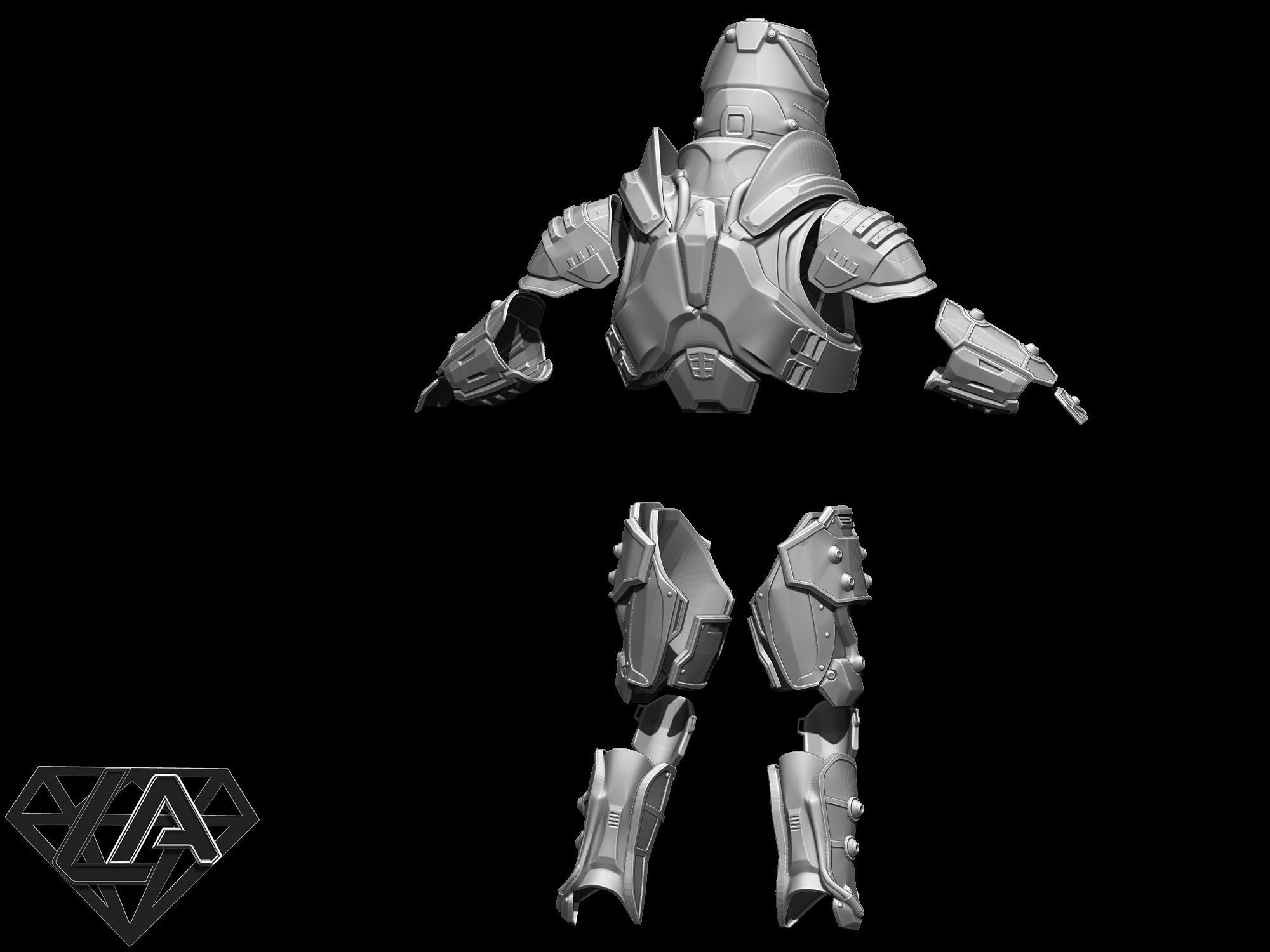 Doom Eternal sentinel custom armor set 3D model 3D printable | CGTrader