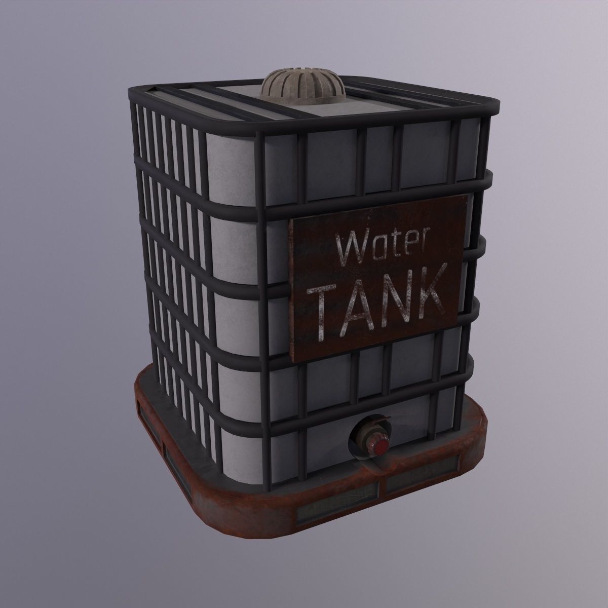 3D model Water Tank - Low Poly - PBR 3D Model VR / AR / low-poly | CGTrader
