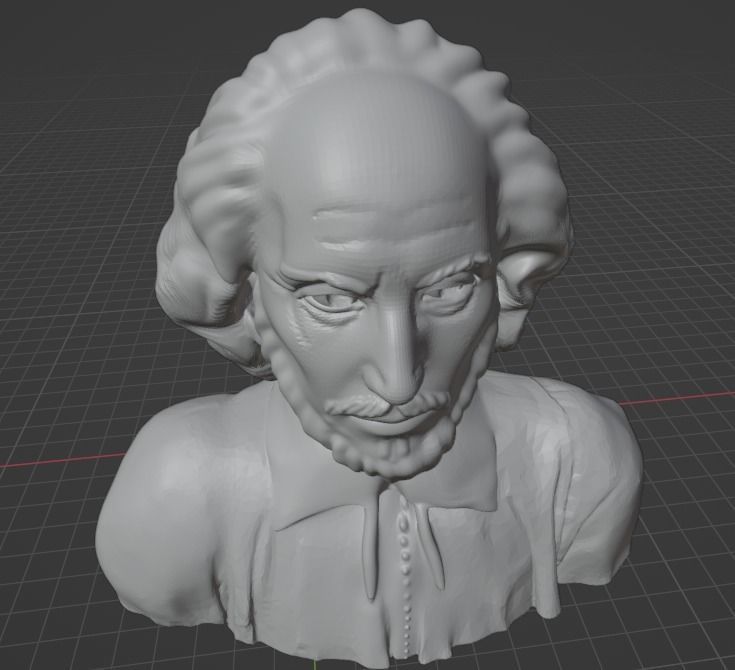 William Shakespeare 3D model 3D printable | CGTrader