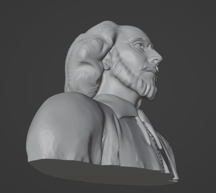 William Shakespeare 3D model 3D printable | CGTrader