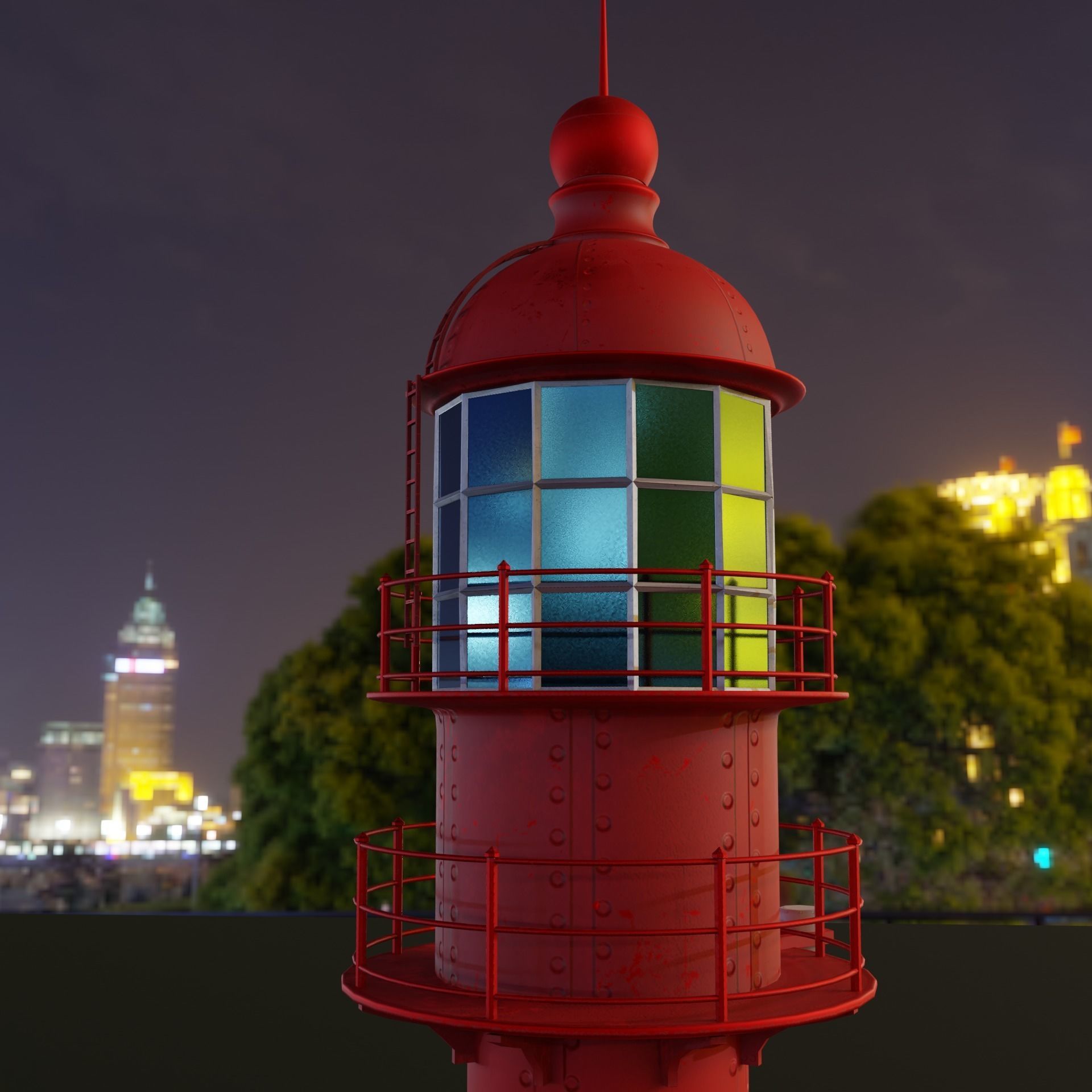 3D model Red Beacon VR / AR / low-poly | CGTrader