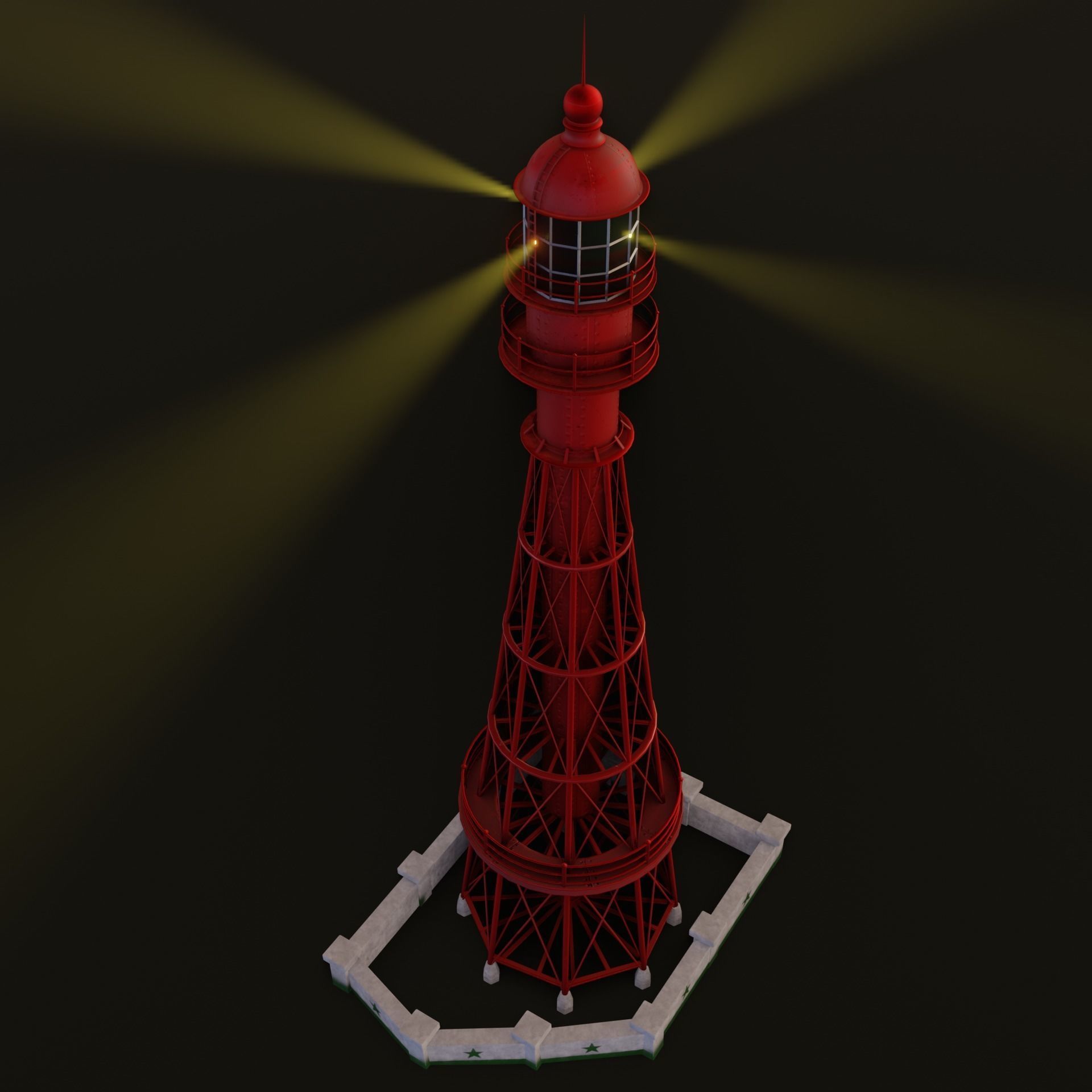 3D model Red Beacon VR / AR / low-poly | CGTrader