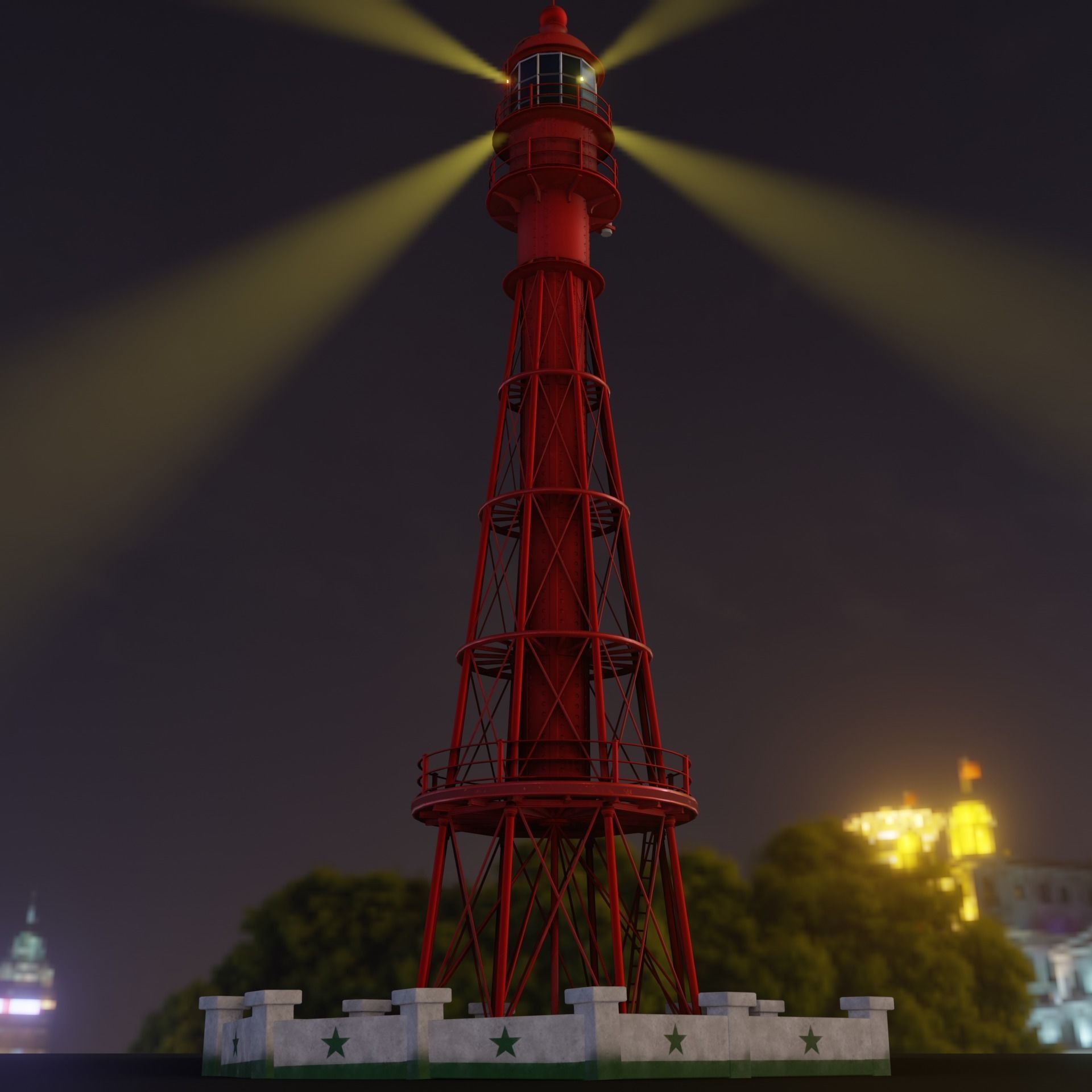 3D model Red Beacon VR / AR / low-poly | CGTrader