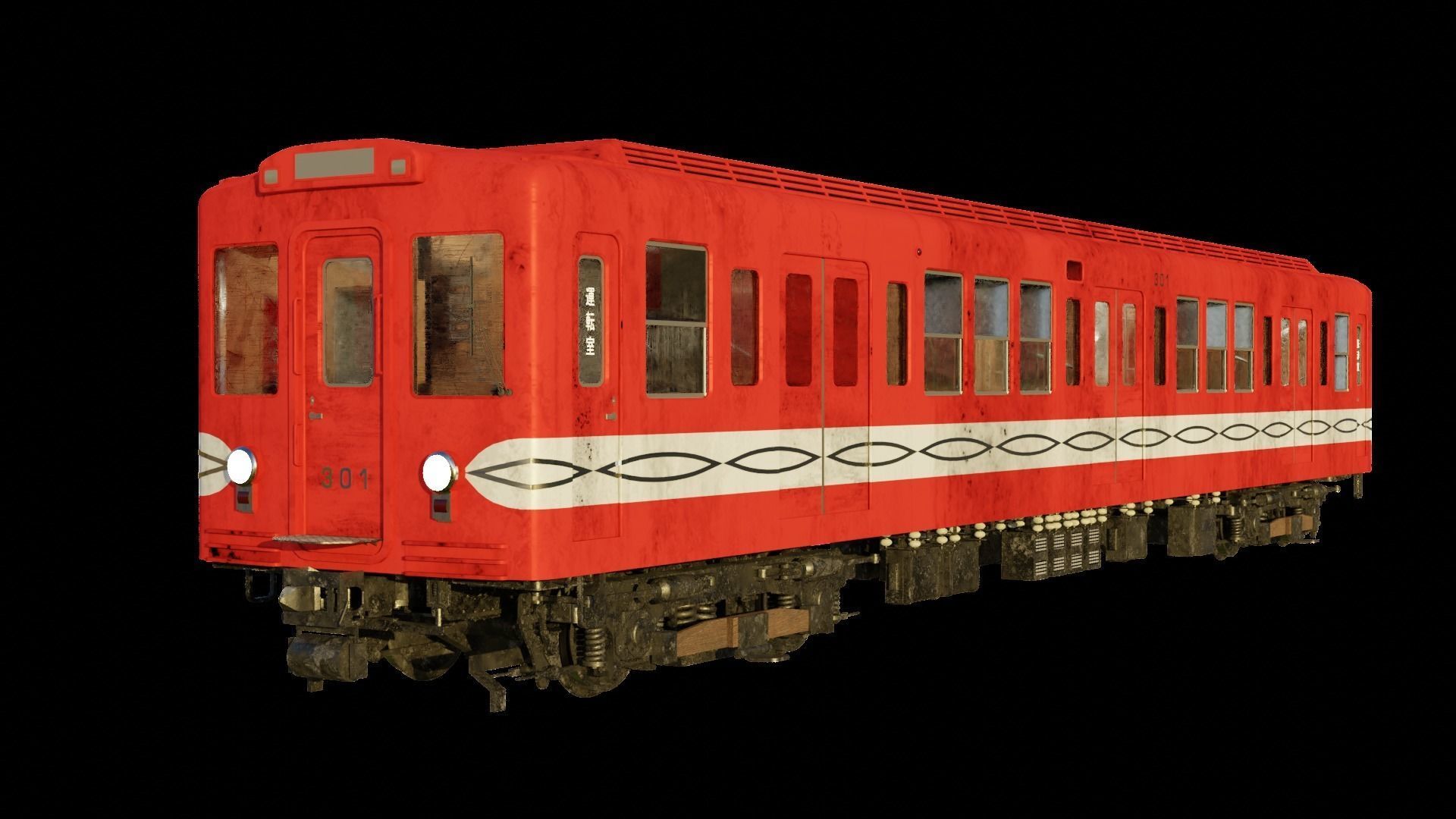 Mitsubishi Eidan Series 300 Subway Train 3D model | CGTrader
