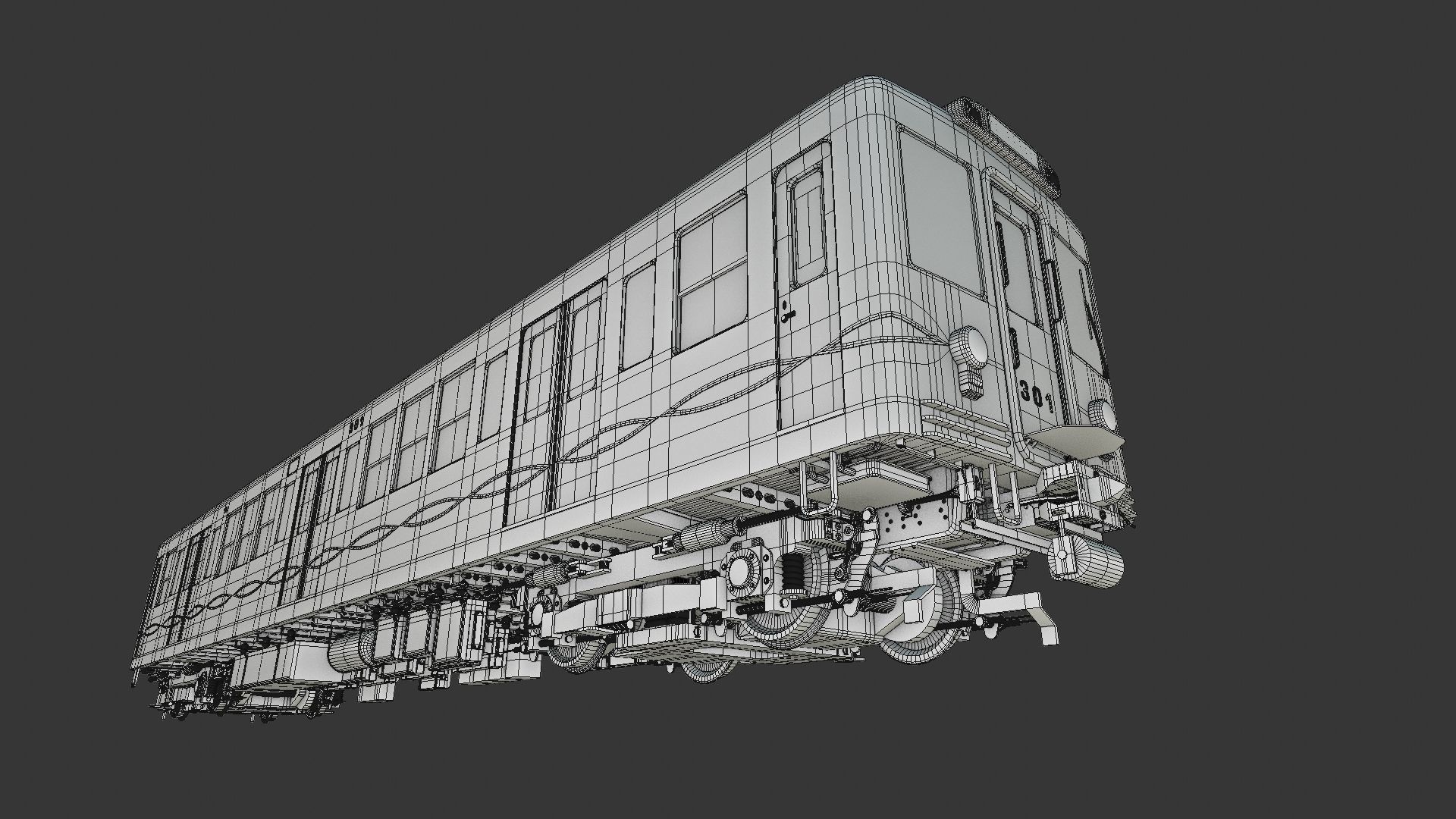 Mitsubishi Eidan Series 300 Subway Train 3D model | CGTrader