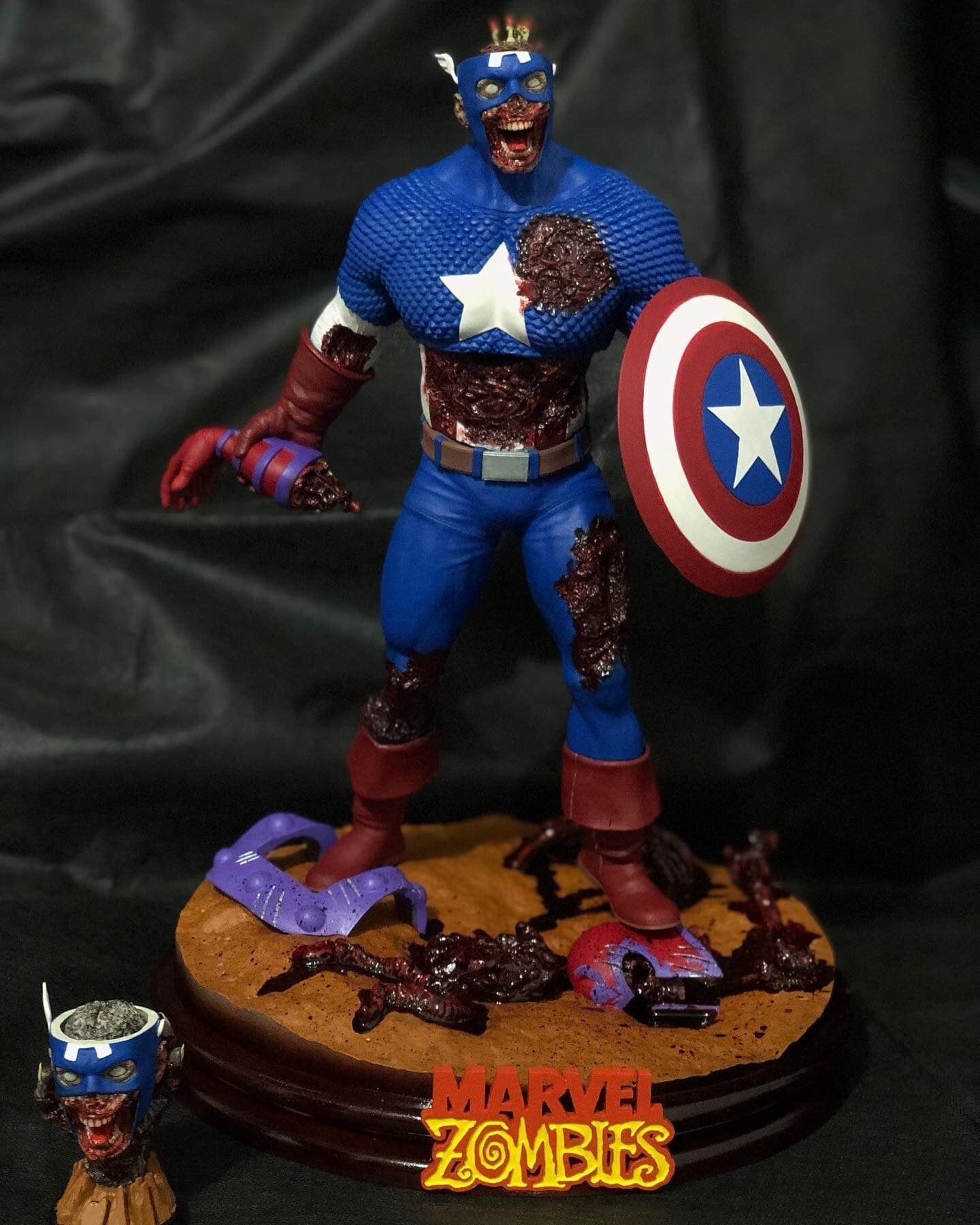 Cap America Zombie 3d Halloween Printable Fanart pm me discount 3D ...