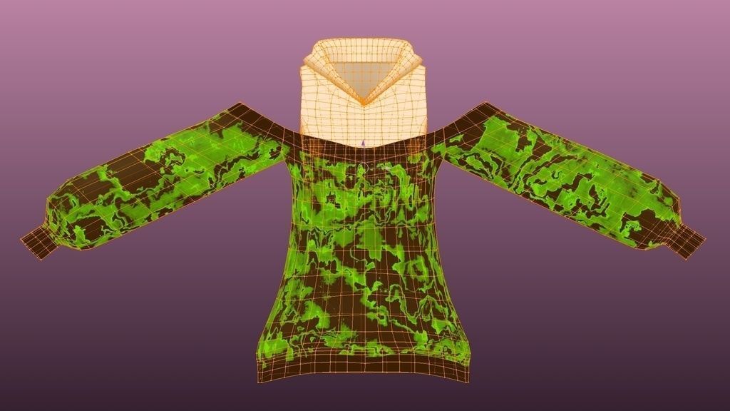 3D model crop hoodie sweater VR / AR / low-poly | CGTrader