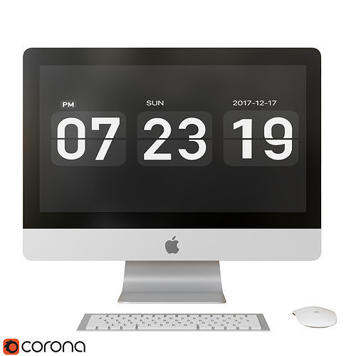iMac1 corona clock - imac 3D model | CGTrader