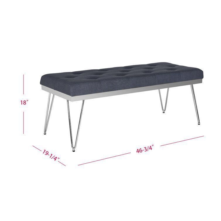 Brychan Upholstered Bench - 2 Colour 3D model | CGTrader