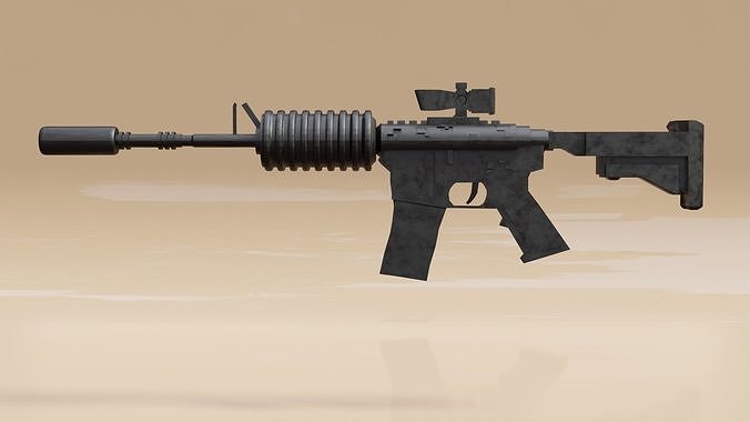 Machine gun free VR / AR / low-poly 3D model | CGTrader