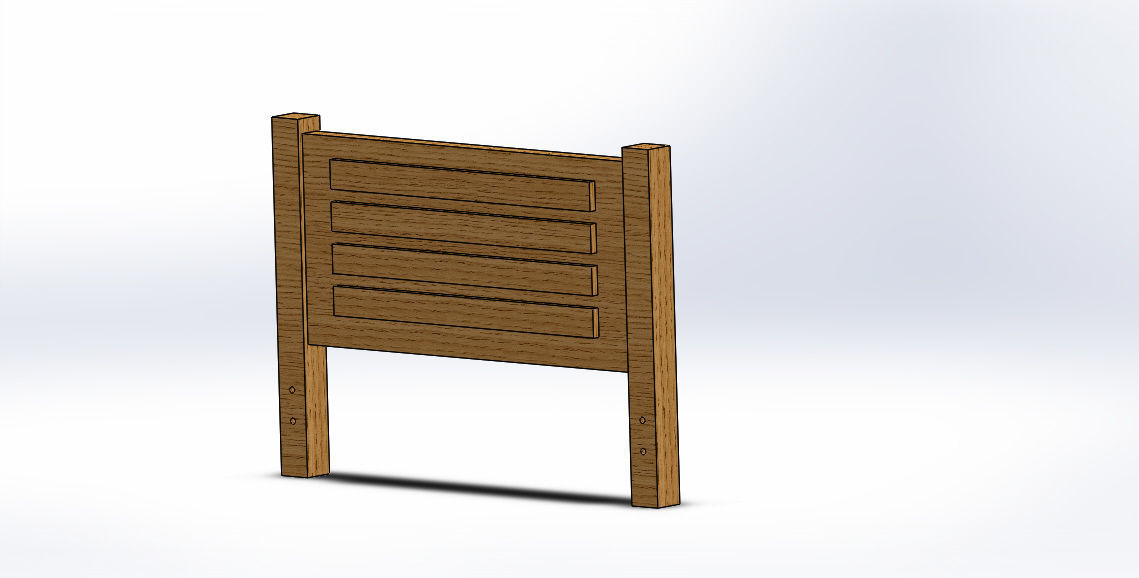 Simple Bed Design in Solidworks 3D model | CGTrader