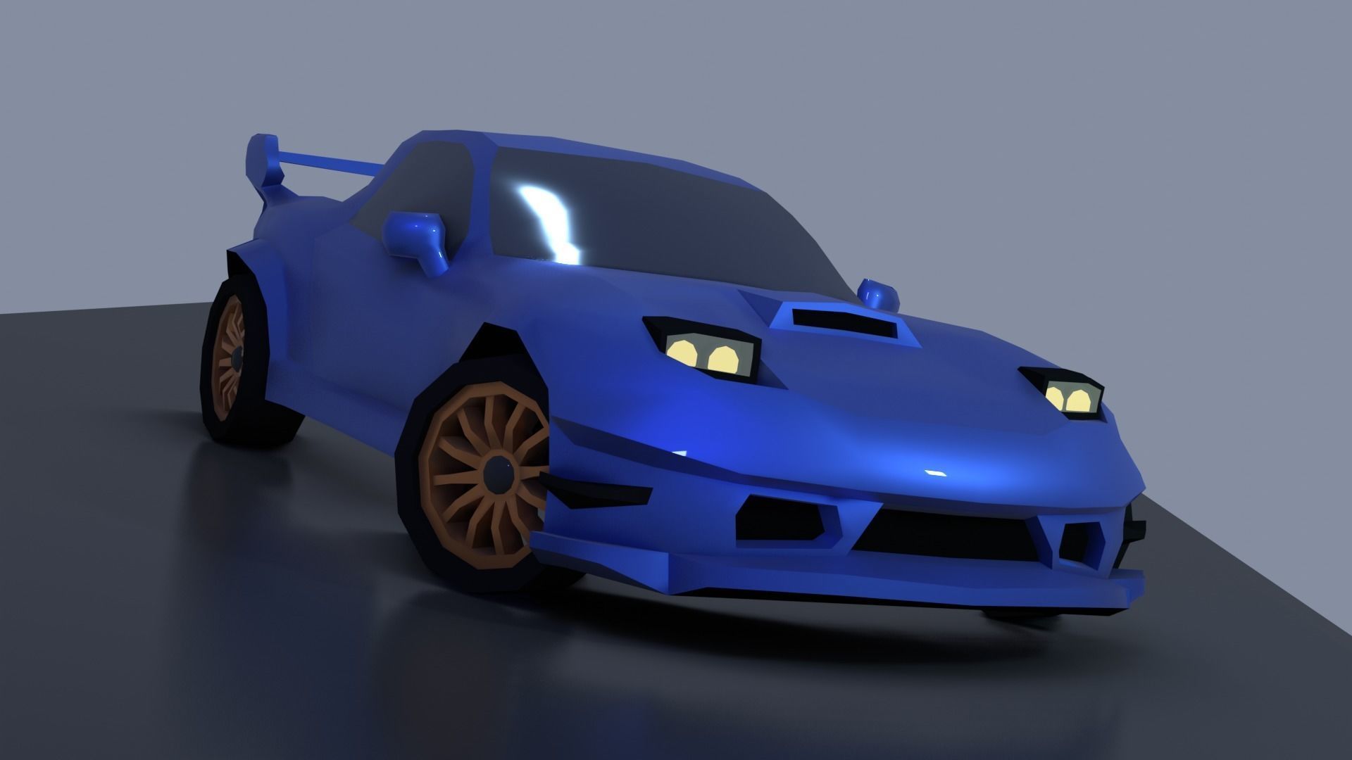 3D model Low poly racing sport-car VR / AR / low-poly | CGTrader