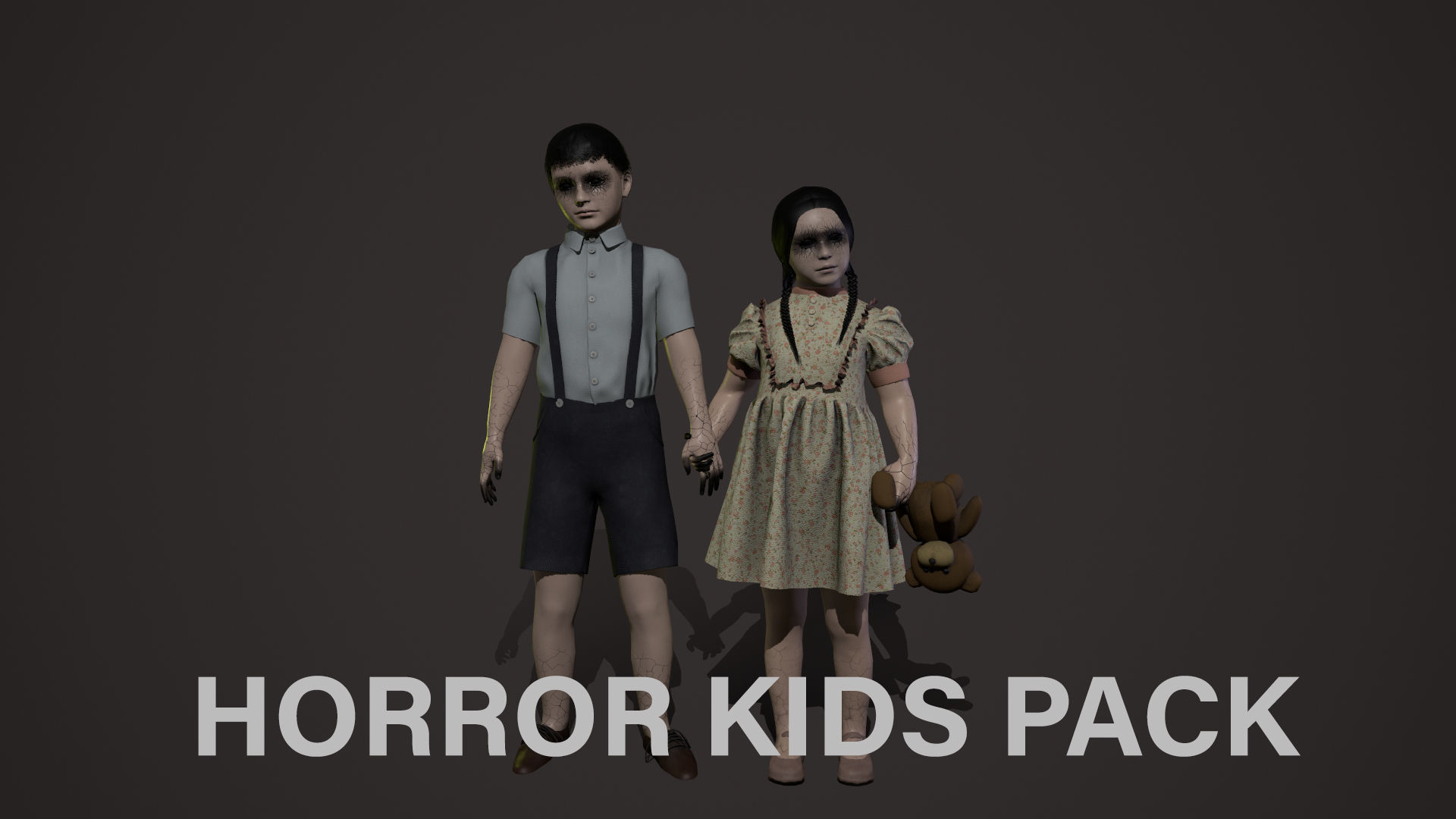3D Model Collection Horror Kids Pack VR / AR / low-poly | CGTrader