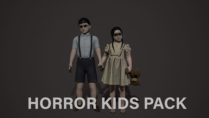 3D Model Collection Horror Kids Pack VR / AR / low-poly | CGTrader