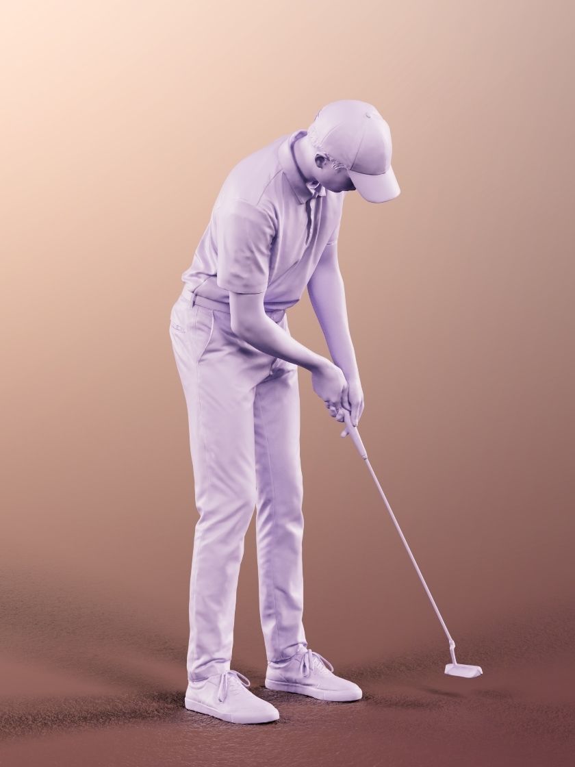 Nolan 11792 - Sport Golf Player Golfer Man Golfcart Caddy 3D model ...