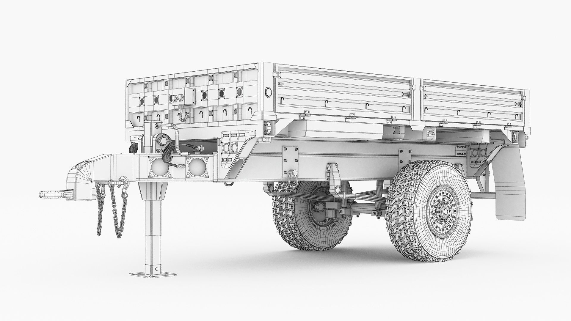 Military trailer M1082 3D model | CGTrader