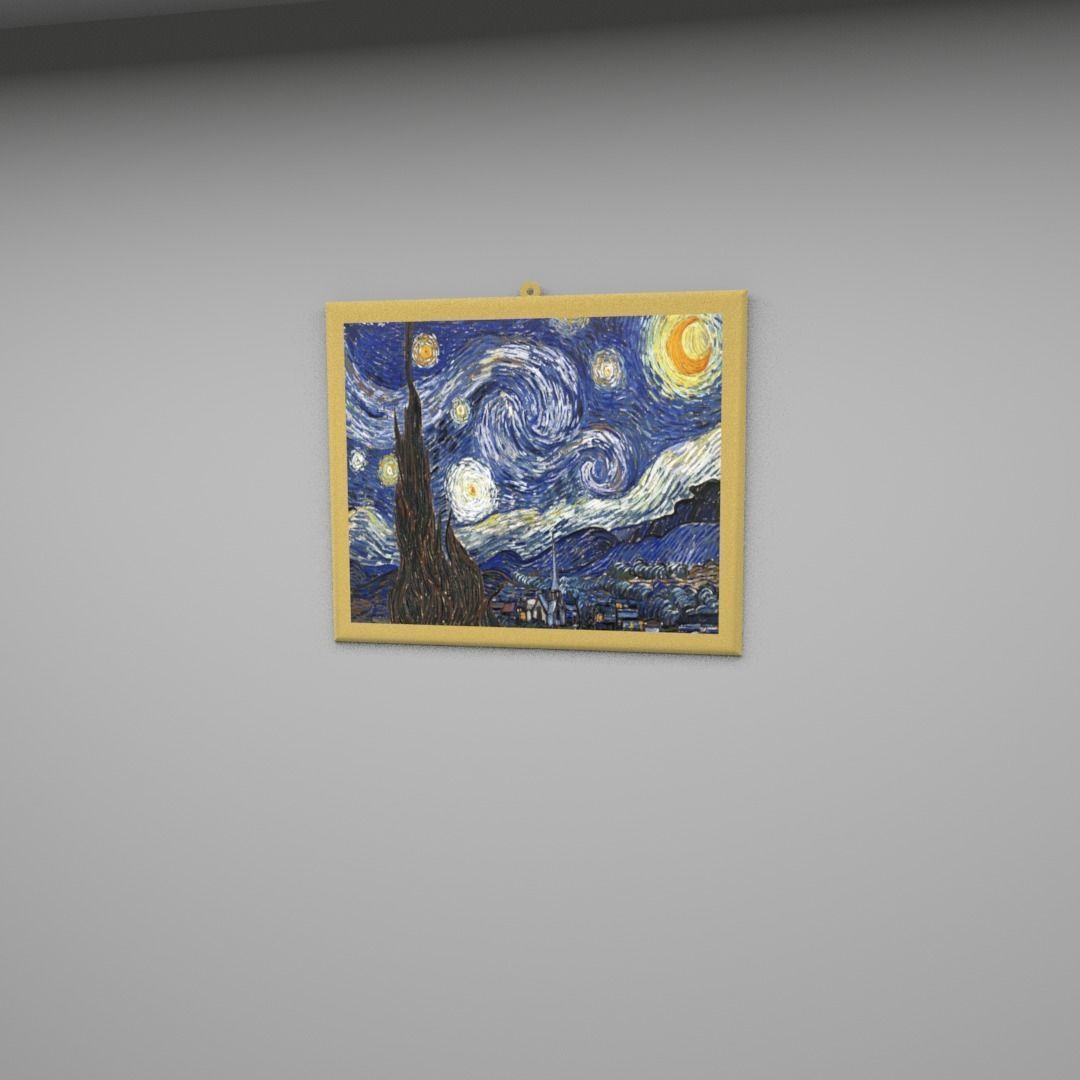 3D model The starry night painting VR / AR / low-poly | CGTrader