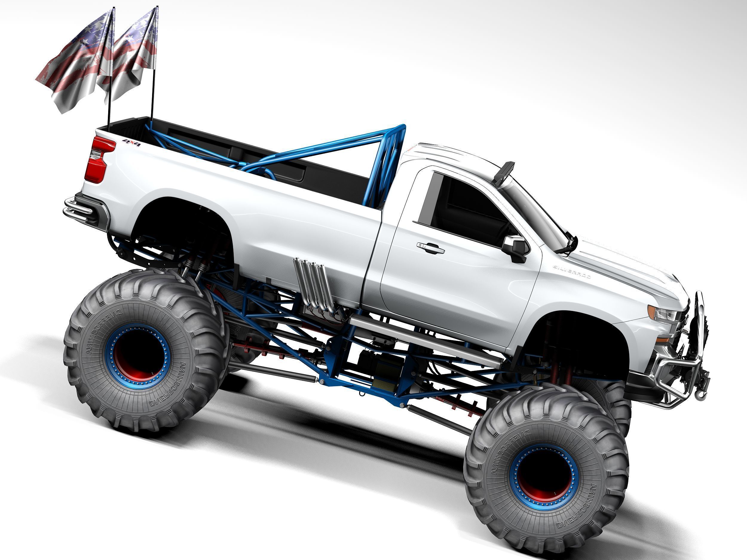 Chevrolet Silverado Monster Truck 2019 3D model | CGTrader