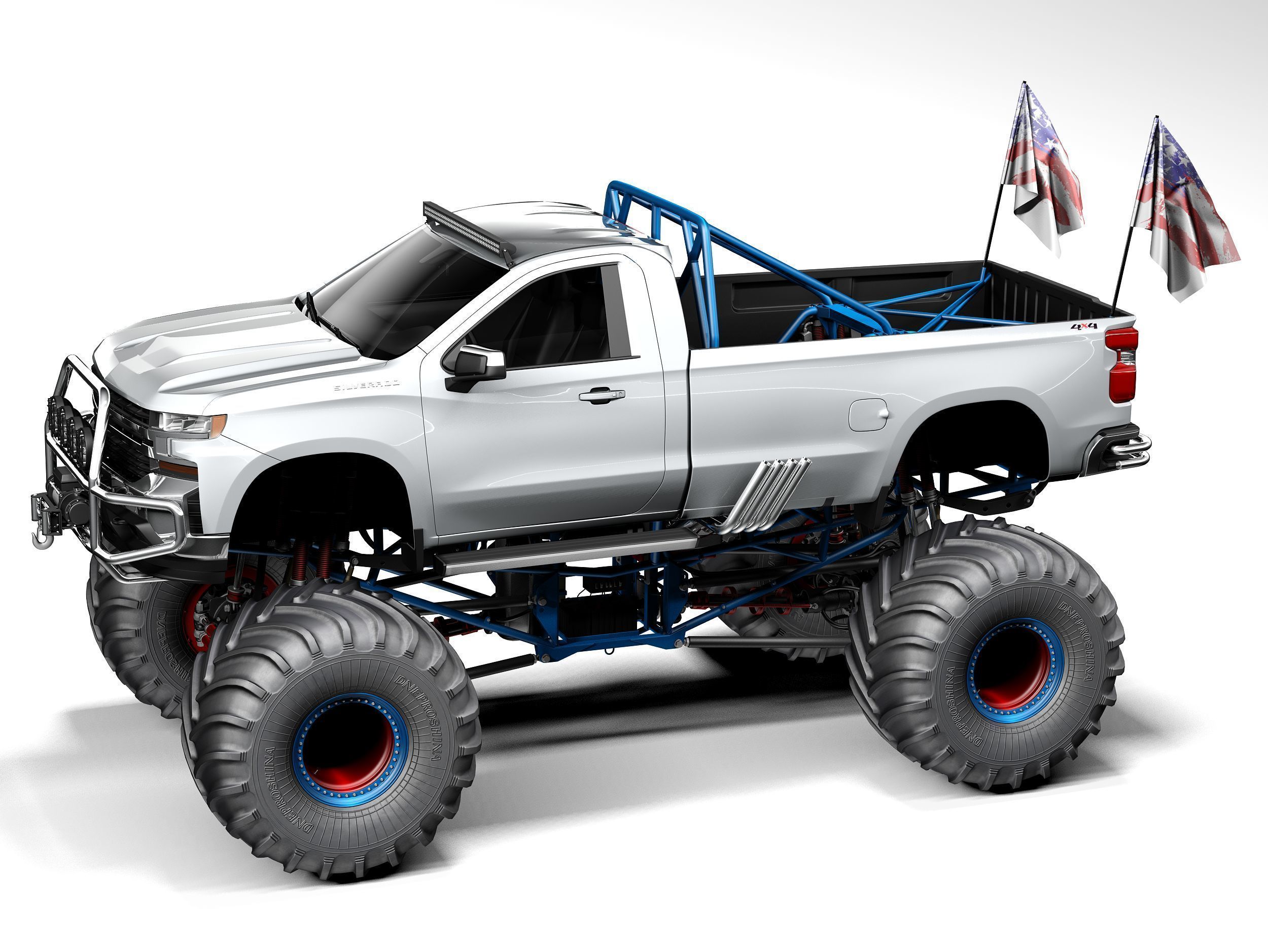 Chevrolet Silverado Monster Truck 2019 3D model | CGTrader