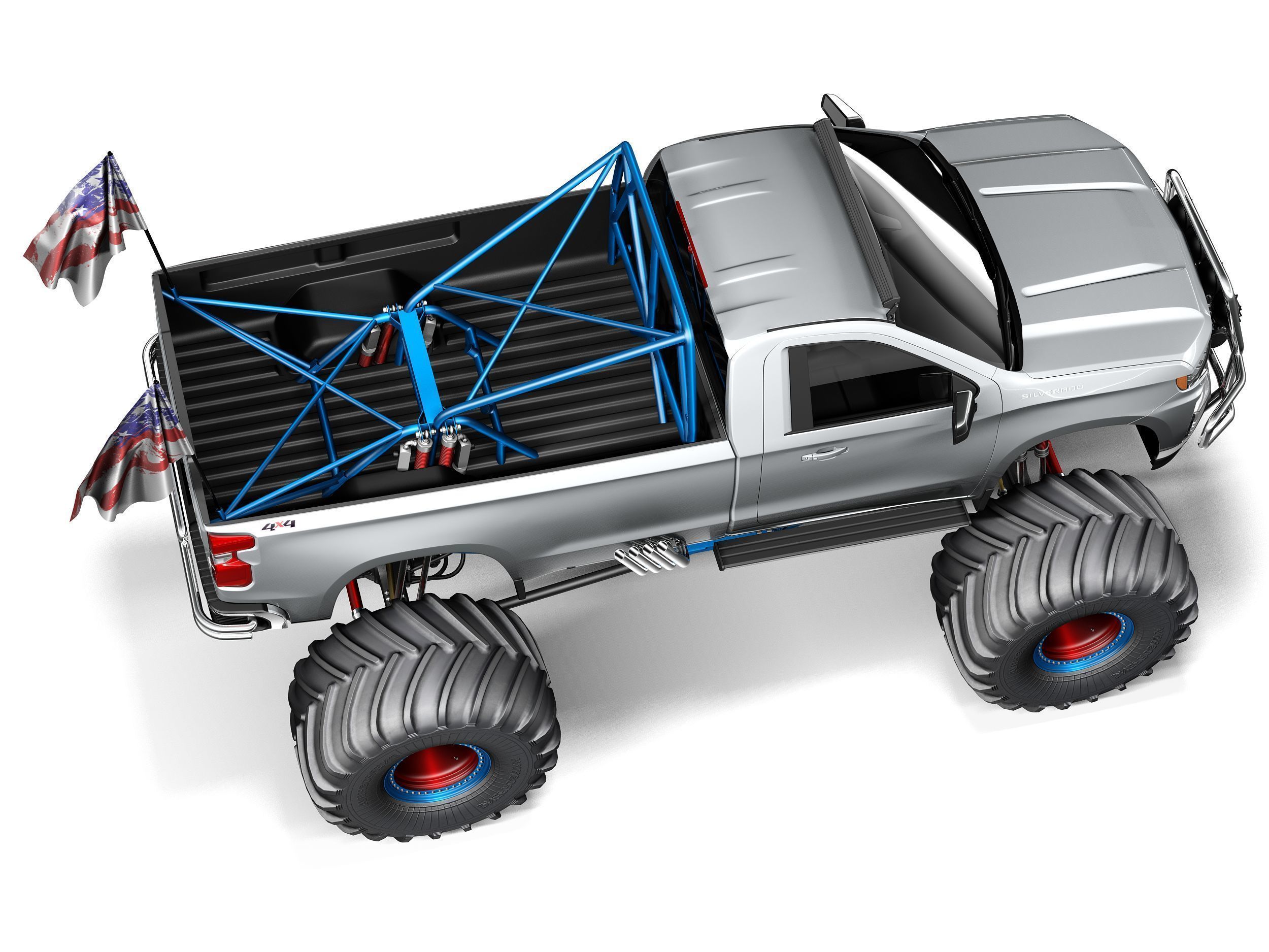 Chevrolet Silverado Monster Truck 2019 3D model | CGTrader