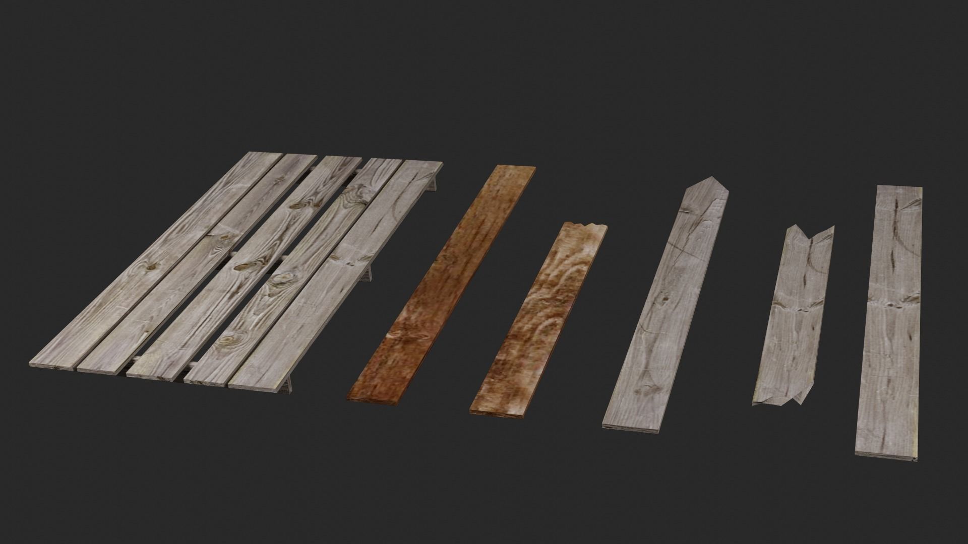 3D model Old Plank Wood Low Poly VR / AR / low-poly | CGTrader