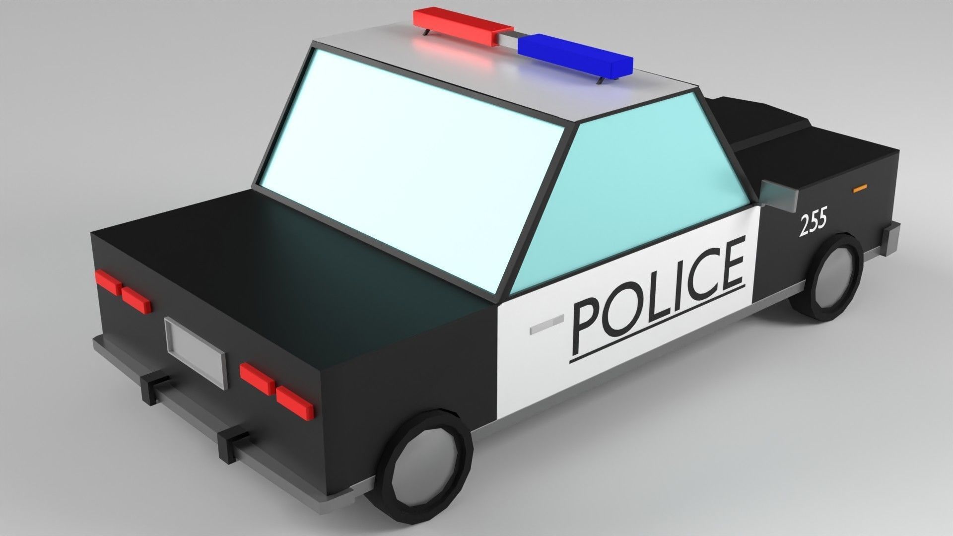 3D model Low poly police car VR / AR / low-poly | CGTrader