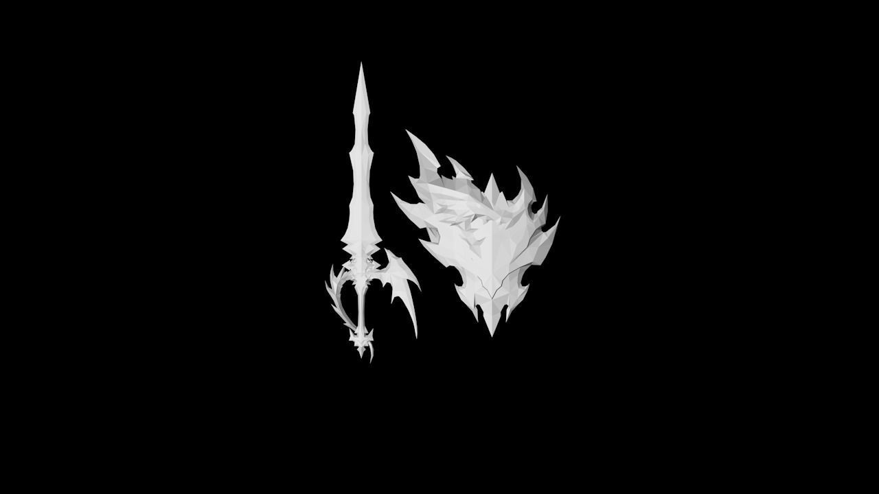 3D model Dragon Lord - Sword and Shield VR / AR / low-poly | CGTrader